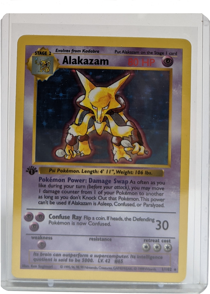1999 Pokemon Alakazam - 1st Edition Shadowless | Kaiya's Collectibles