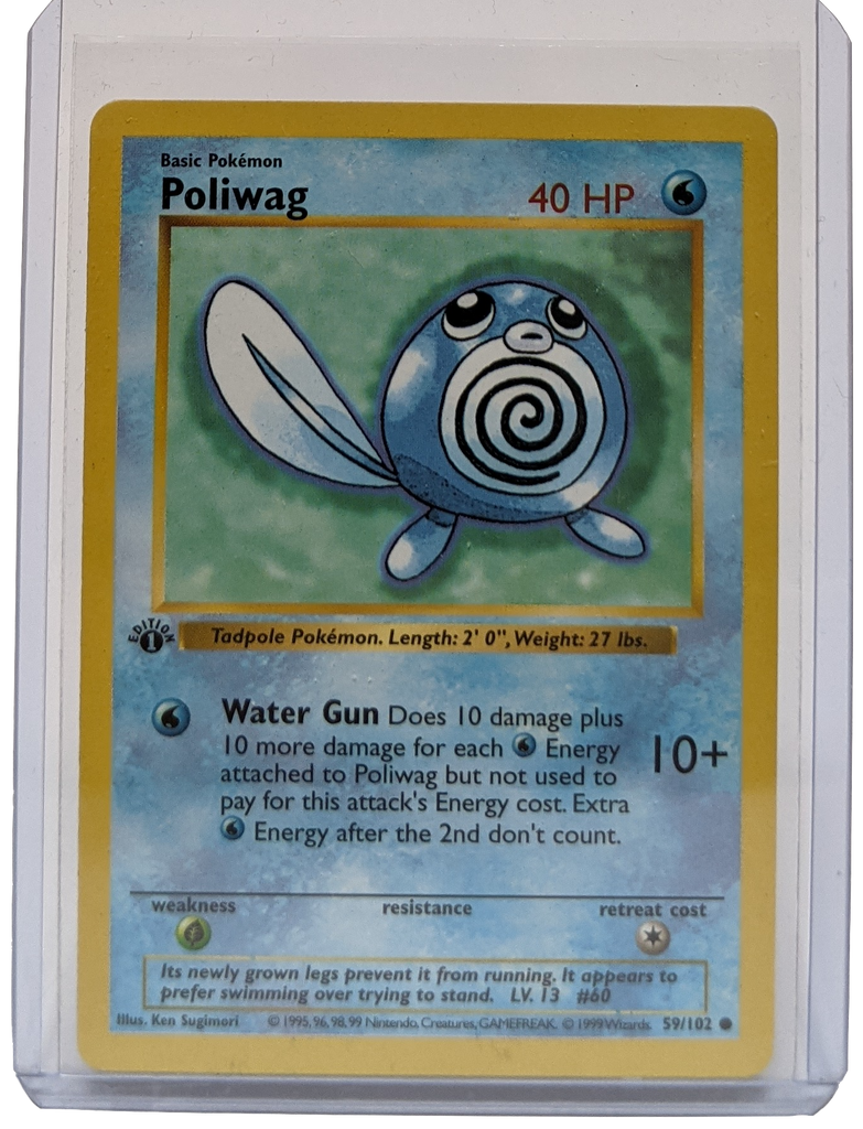 1999 Pokemon Poliwag - 1st Edition Shadowless | Kaiya's Collectibles